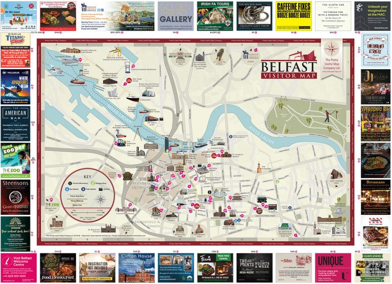 Belfast Visitor Map and Guide - Pretty Useful Map Co.